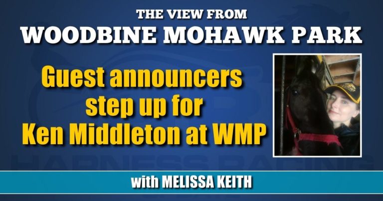 Guest announcers step up for Ken Middleton at WMP - Harness Racing Update